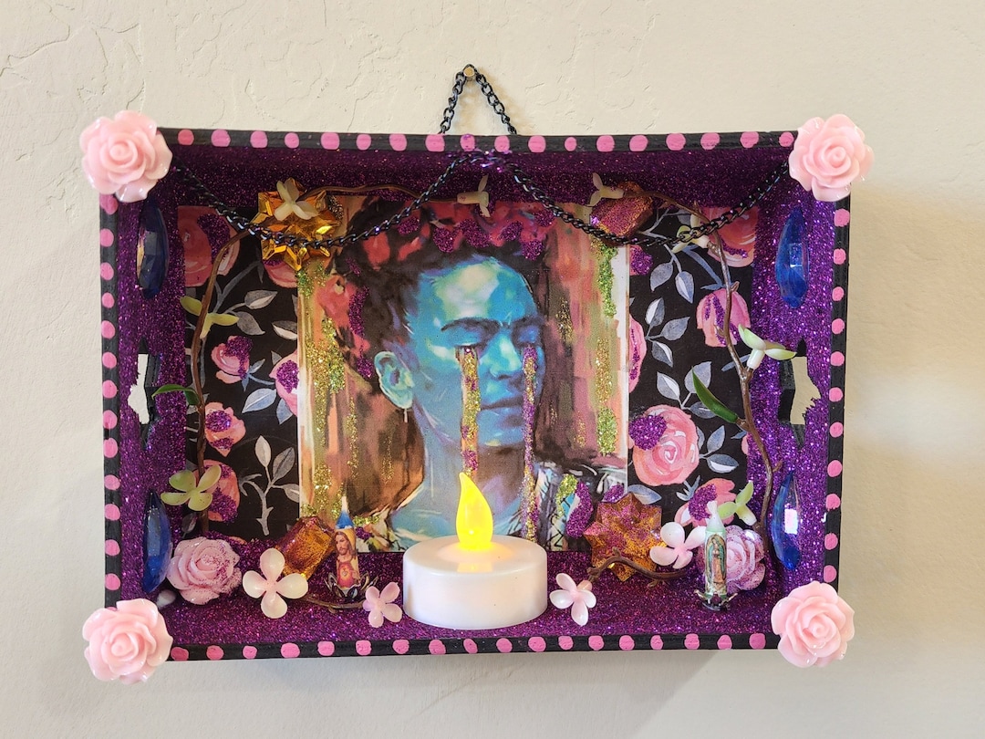 Frida Nicho Shrine Dia De Los Muertos Retablo Day of the Dead Altar ...