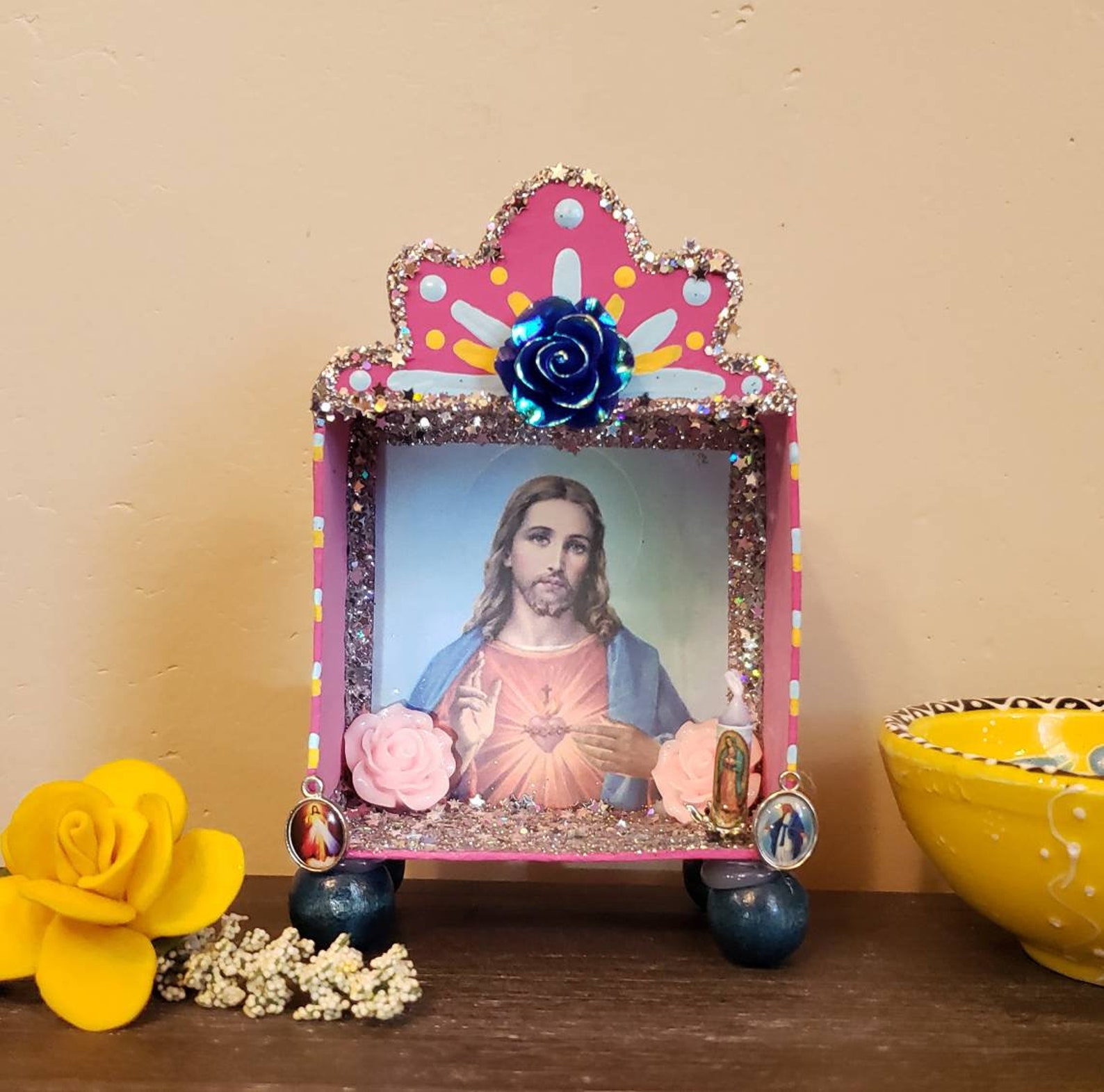 Jesus Nicho Shrine Dia De Los Muertos Retablo Prayer Healing | Etsy