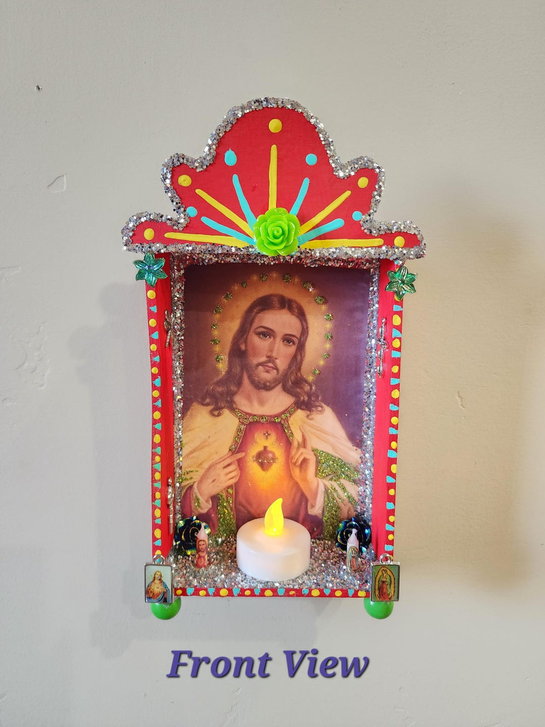 Jesus Lord Shrine Nicho Dia De Los Muertos Retablo Day of the Dead ...