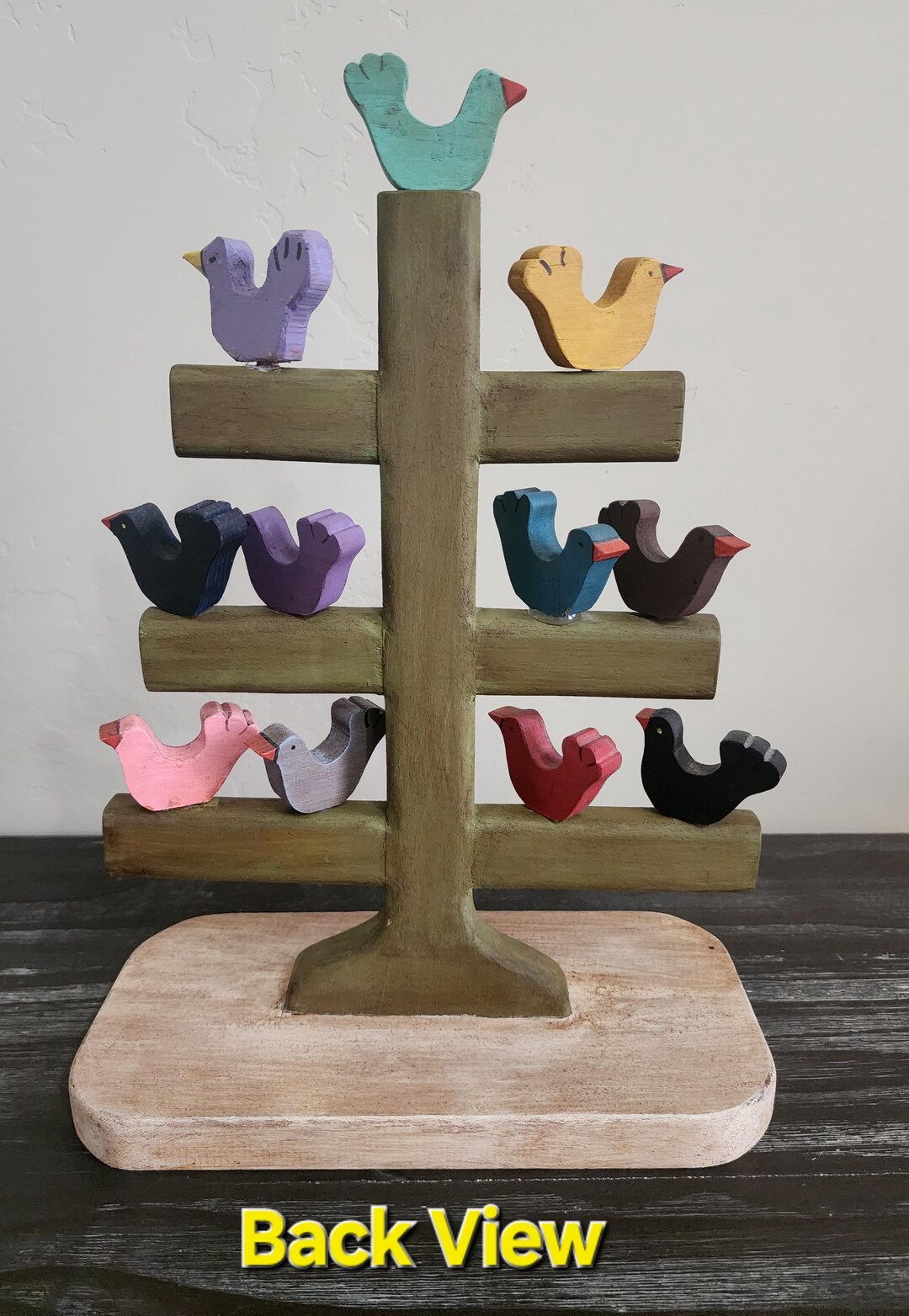 Wooden Bird Tree Inspirational Home Decor. Good Condition. Table Top ...