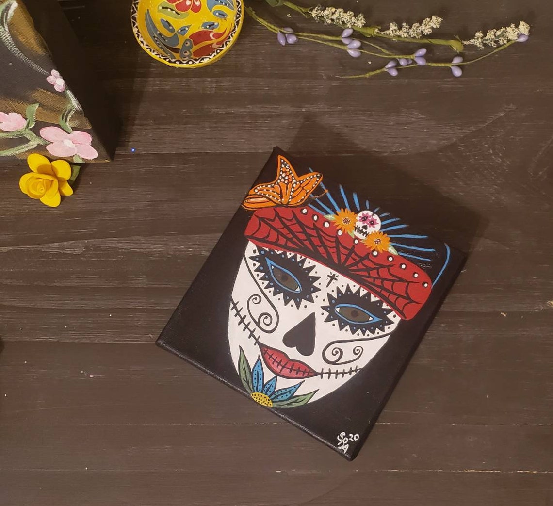 Dia De Los Muertos Original Chola Nicho Shrine Hand Painted Chola Day ...