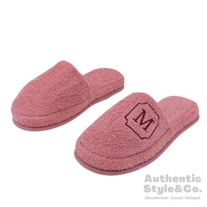 Embroidered Cotton Terry Bath Slippers, Bride Slippers, Unisex ...