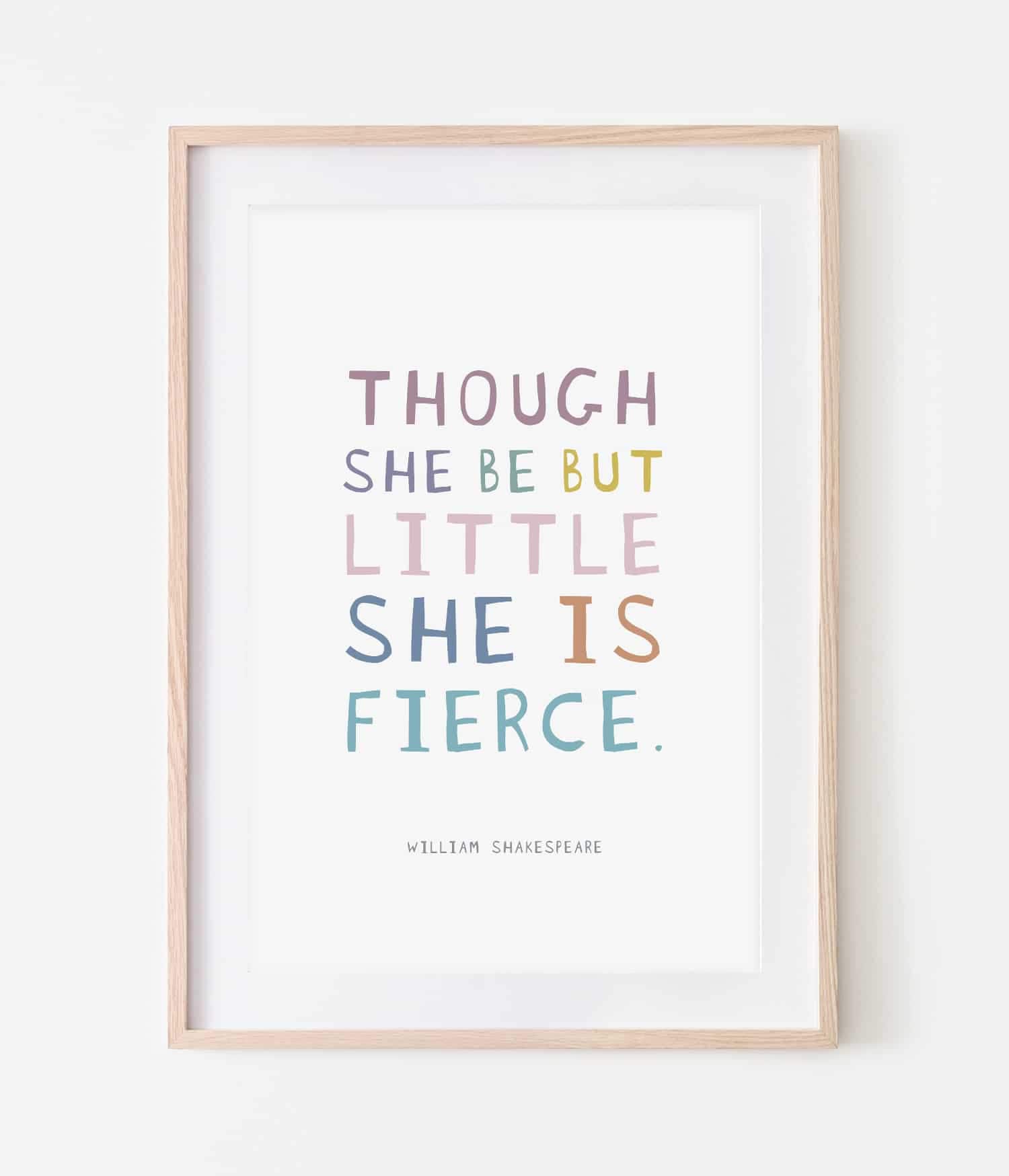 Though She But Little She Is Fierce William Shakespeare | Etsy