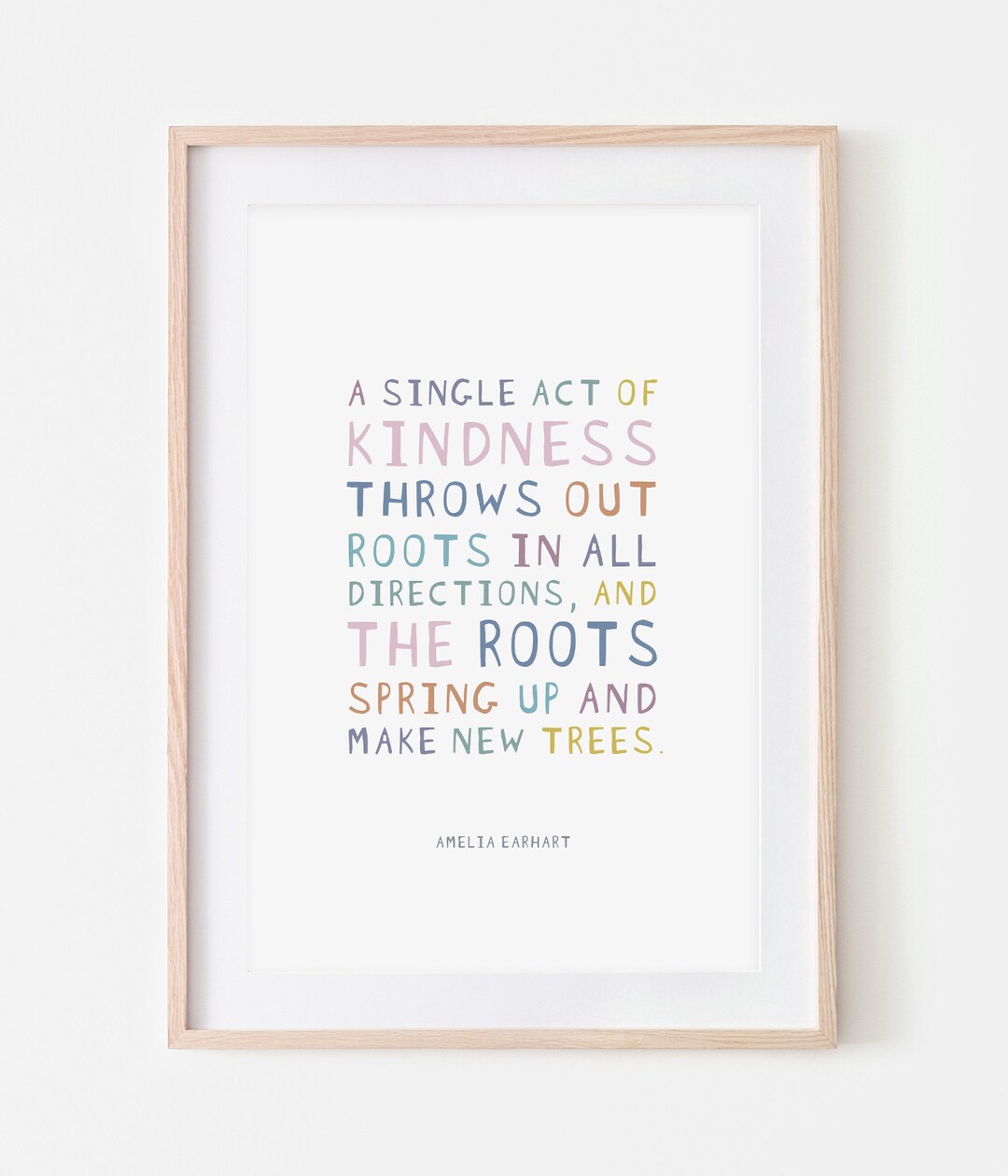 A Single Act of Kindness Amelia Earhart Nursery Print Baby Gift Kids ...