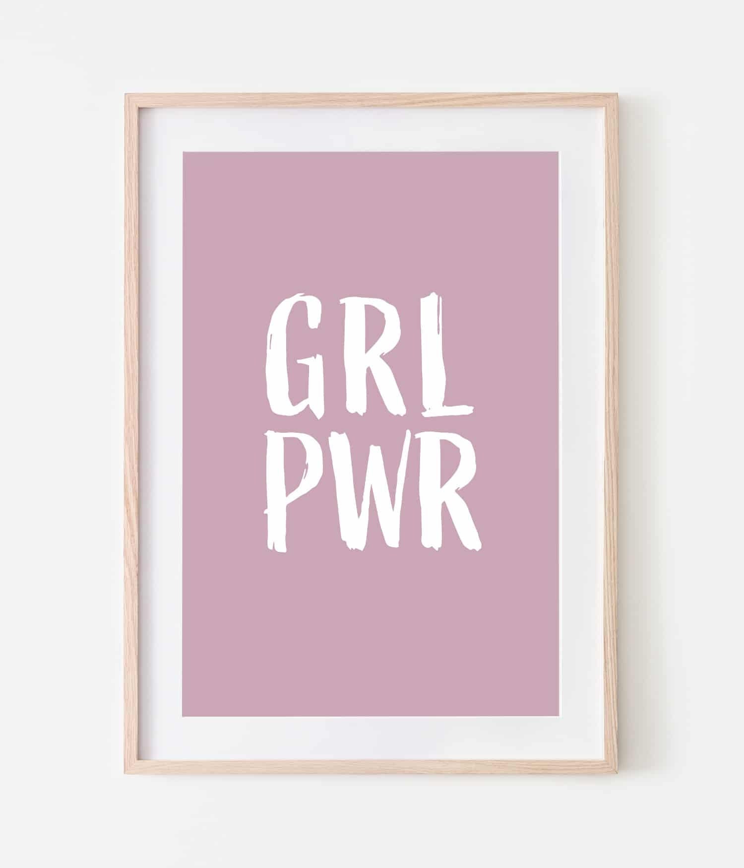 Grl Pwr Inspirational Kids Print Nursery Wall Art Fun - Etsy UK