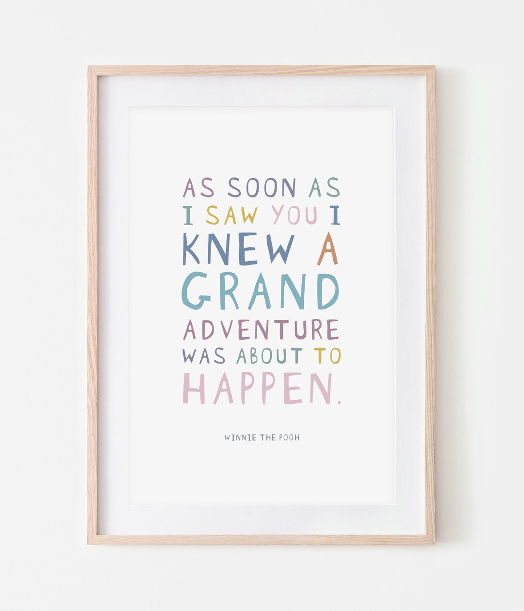 As Soon as I Saw You | Winnie the Pooh Quote | Nursery Print | Digital ...