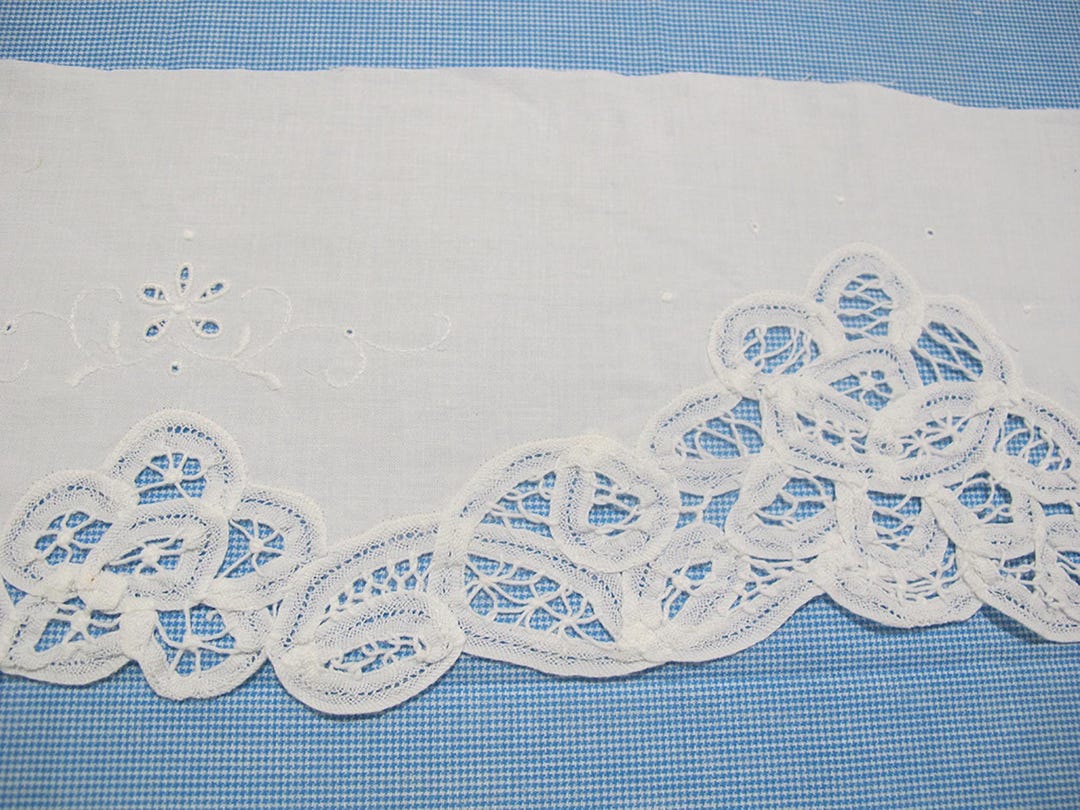 BATTENBURG Lace Remnant, Salvage Trim, All Cotton, 2 Yard Length ...