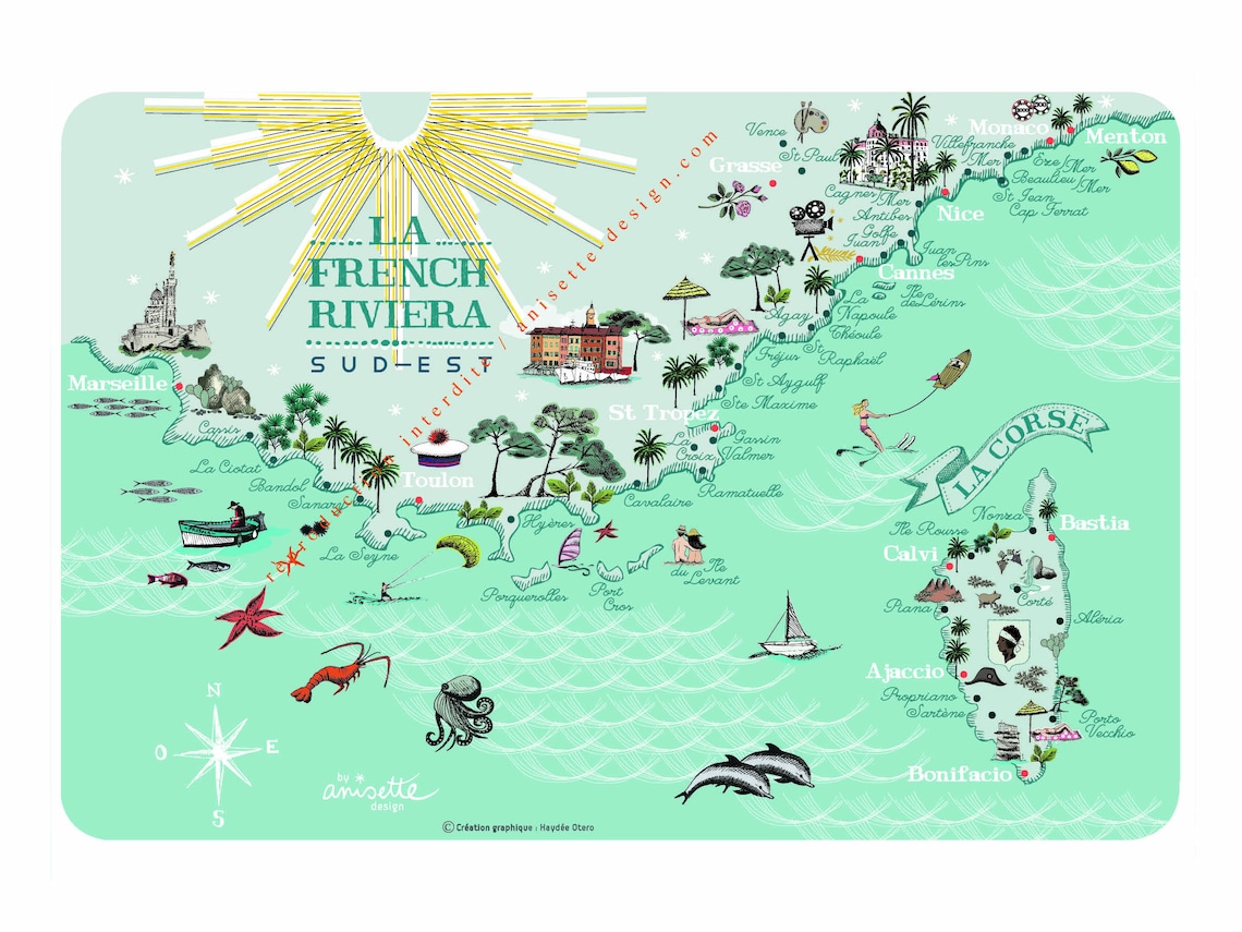 French MAP Riviera - Etsy