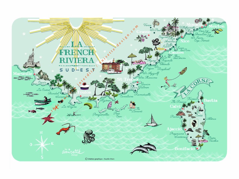 French MAP Riviera - Etsy