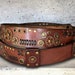 Steampunk Studded Leather Belt With Bronze Buckle, Brown Genuine ...