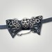 Black Steampunk Leather Bow Tie, Adjustable Vintage Clockwork Bow Tie ...