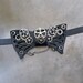 Black Steampunk Leather Bow Tie, Adjustable Vintage Clockwork Bow Tie ...