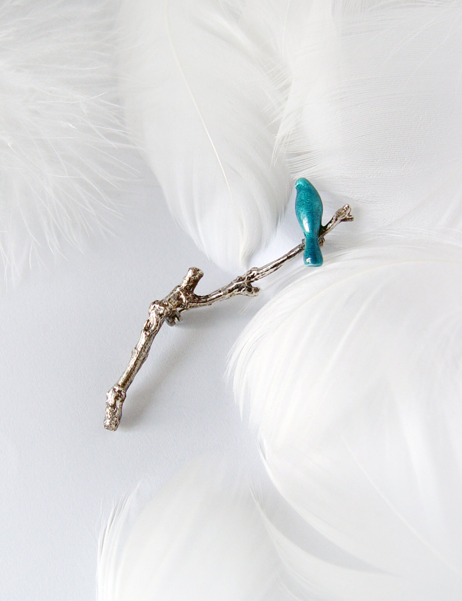 Bird of Hope / 925 Sterling Silver Enamel Brooch-gift for Her - Etsy