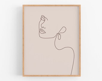 Woman Form Line Art Print | Modern Art, Instant Download Digital ...