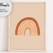 Minimalist Rainbow Wall Art | Warm Rainbow Art Print | Printable Rust ...