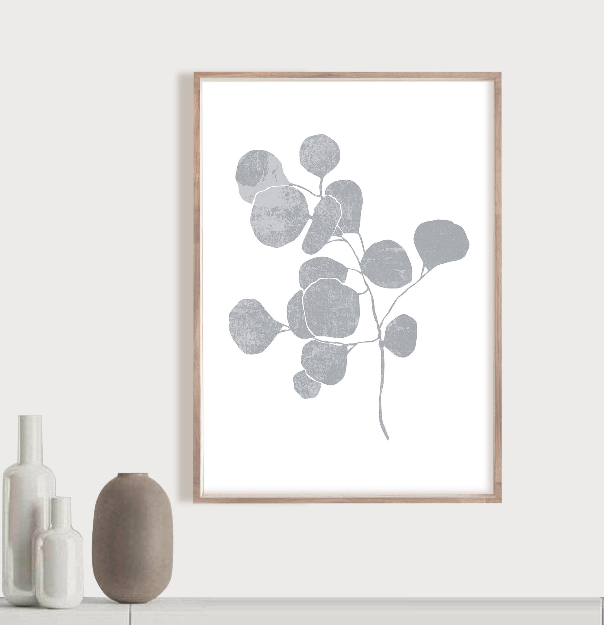 Abstract Botanical Print Set of 3 Beige Minimal Botanical | Etsy