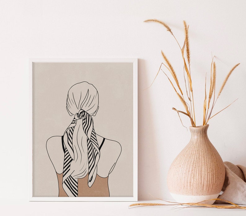 Line Art Woman Print Female Poster Minimal Woman Line - Etsy