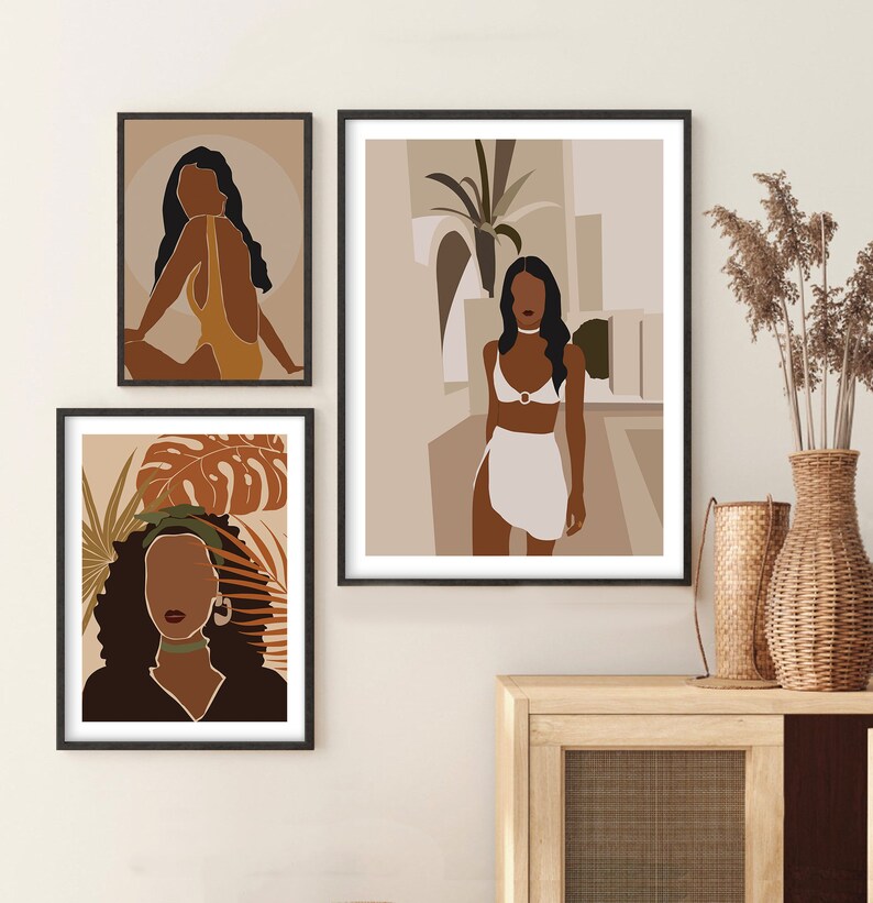 Girl Power Art Set of 3 Prints Strong Woman Wall Art Set | Etsy