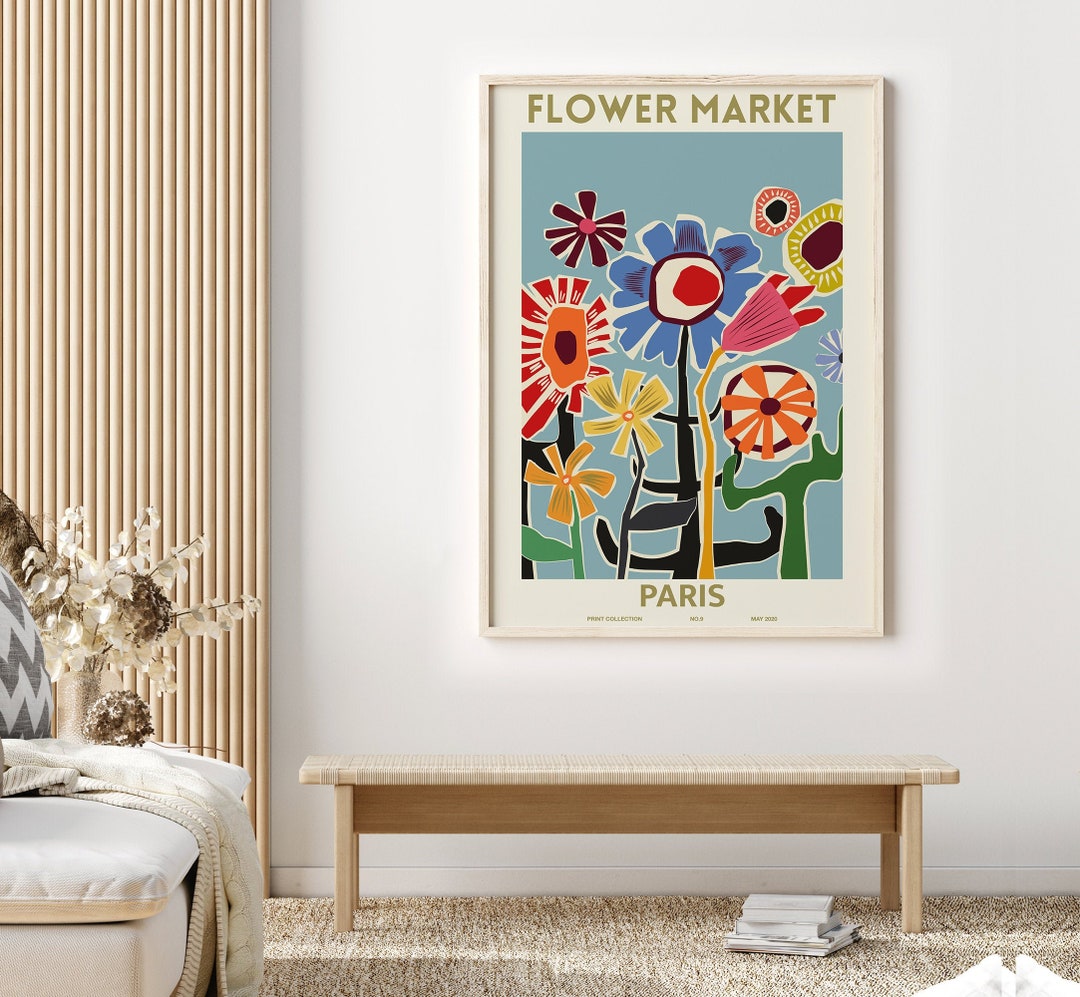 Flower Market Paris, Flower Market Print, Digital Download Flower ...