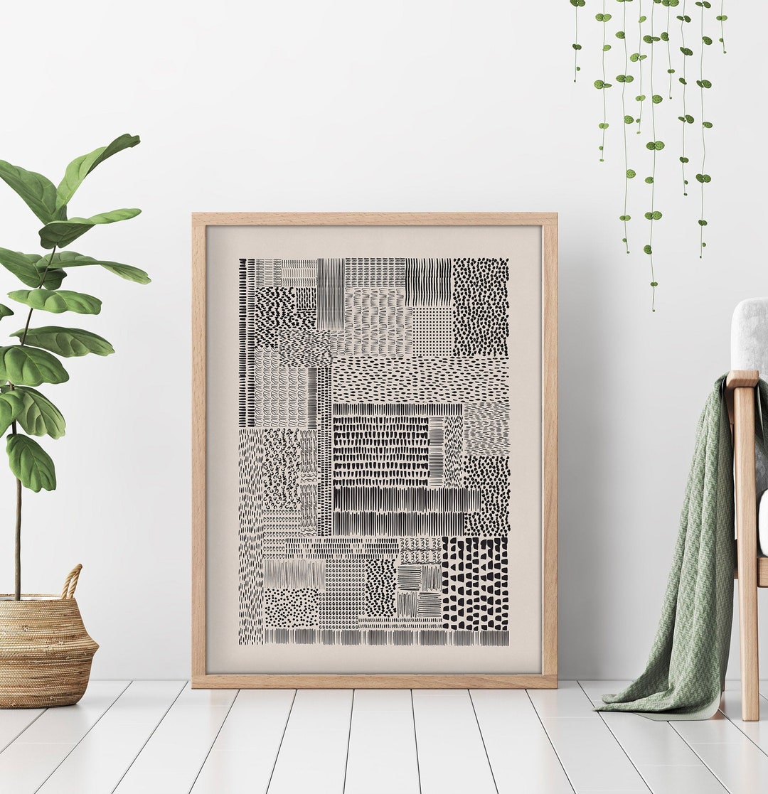 Geometric Minimalist Art Line Art Poster Nordic Graphic Art Print ...