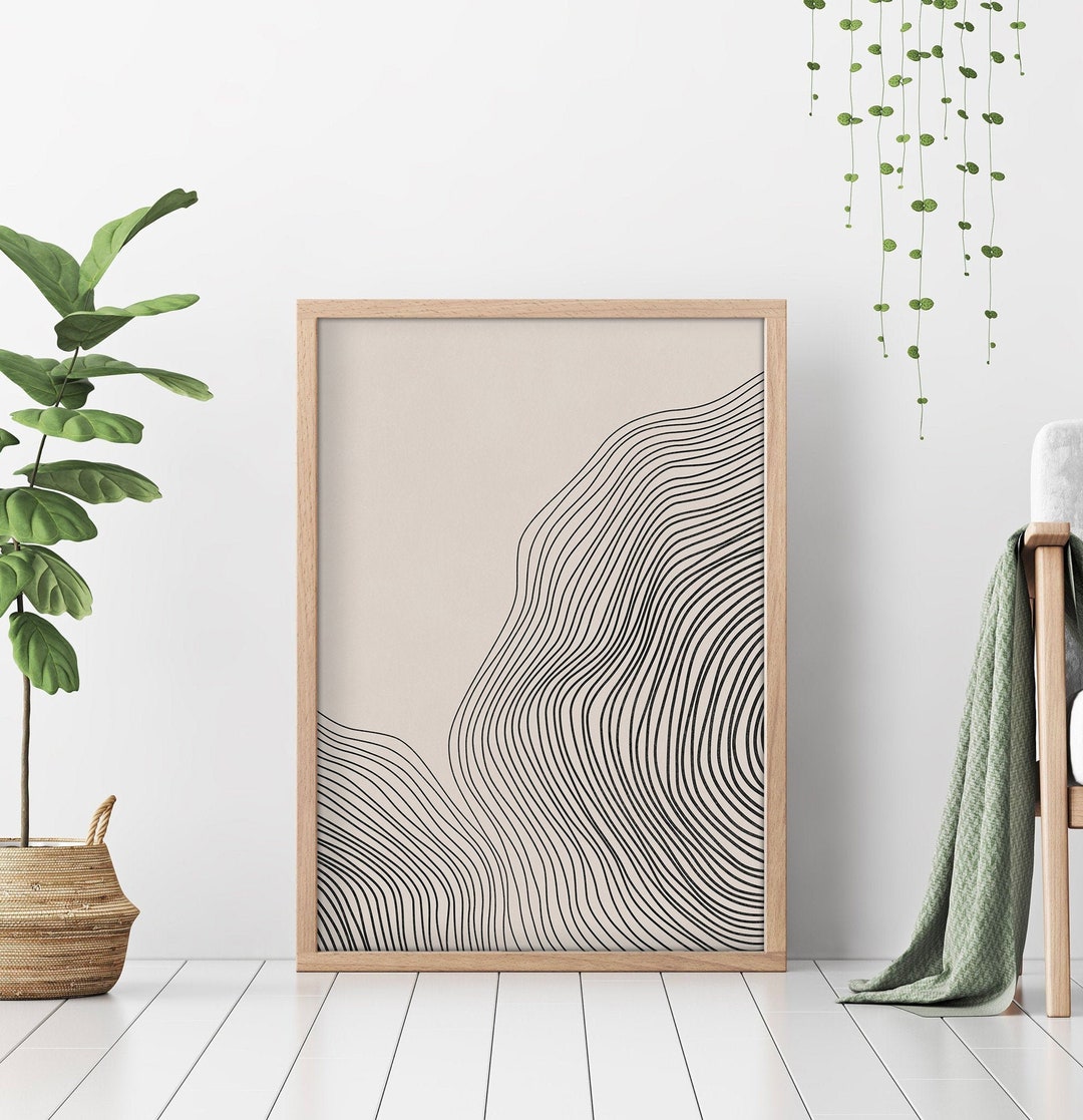Large Printable Art, Modern Wall Decor Print, Black and White ...