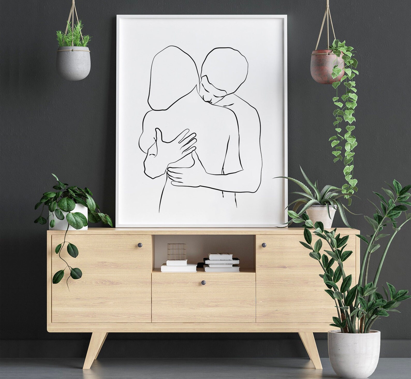 Abstract Couple Line Art Romantic Poster Body Couple One Line - Etsy