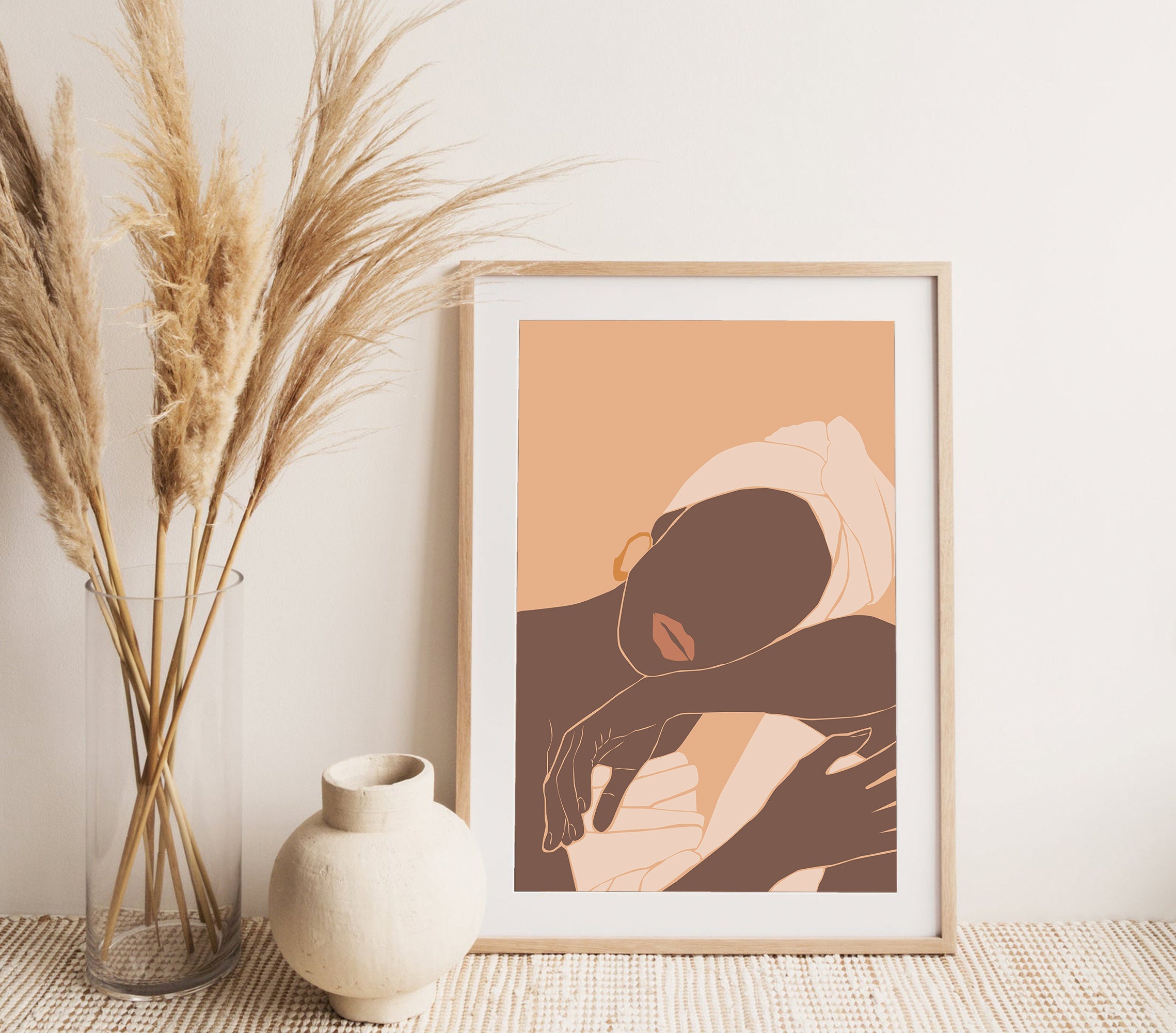 Abstract Woman Portrait Poster Modern Poster Mid Century - Etsy