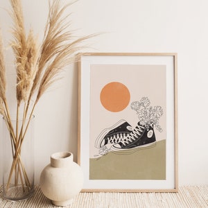 Abstract Landscape Printable Wall Art, Converse Print, Boho Line Print ...