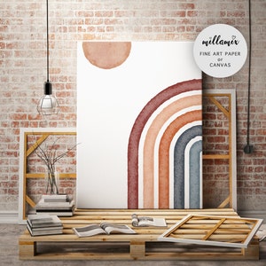 Abstract Rainbow Printable Wall Art Digital Print Minimalist Print ...