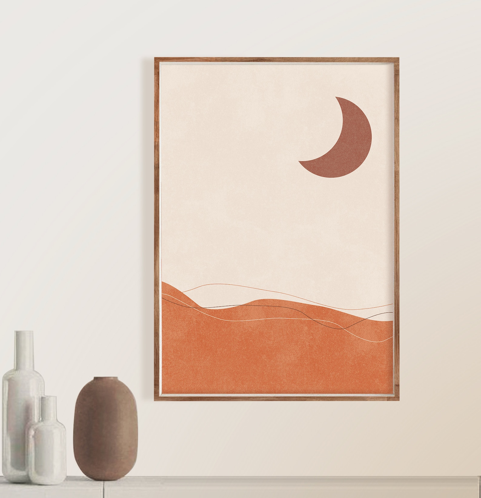 Sun and Moon Phases Art Print Boho Decor Set of 3 Neutral - Etsy
