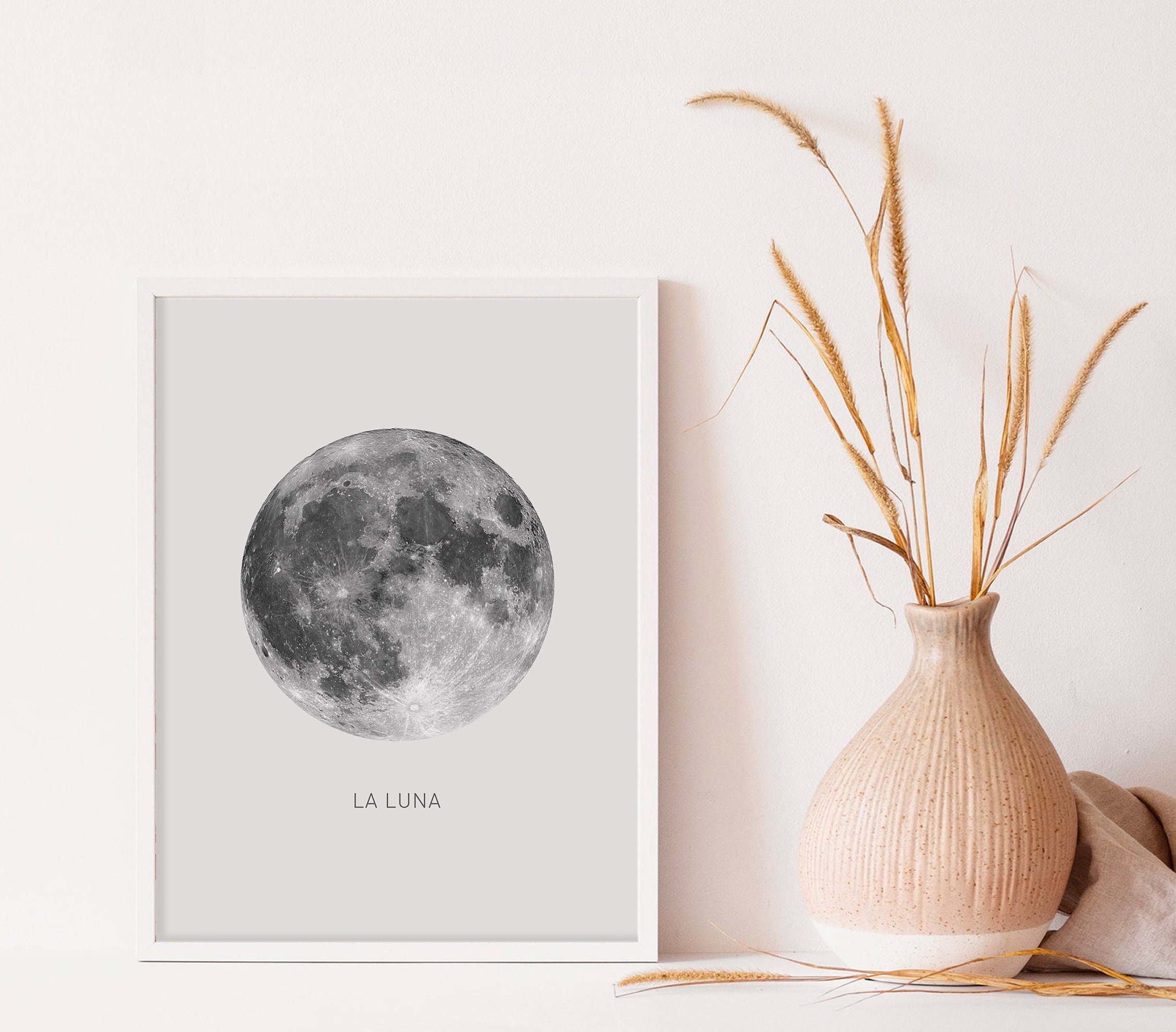 La Luna Print Full Moon Wall Art Luna Art Print the Moon - Etsy
