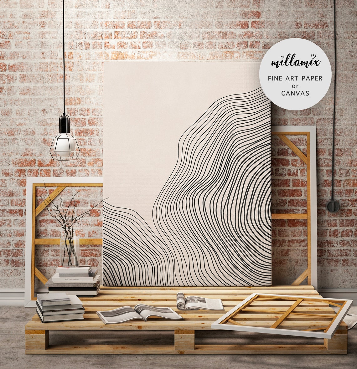 Large Printable Art Modern Wall Decor Print Black and White - Etsy