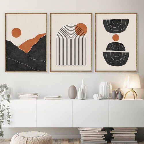 Printable Art Mid Century Modern Art Set of 3 Prints - Etsy