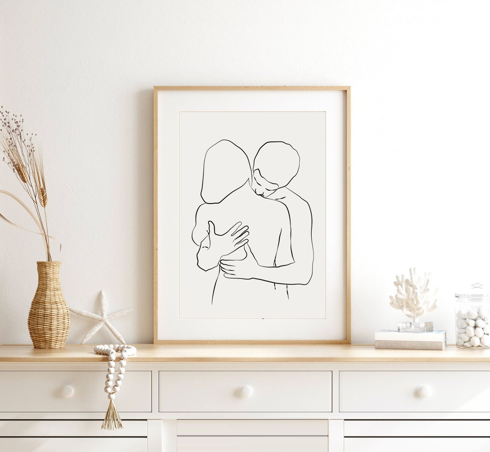 Abstract Couple Line Art Romantic Poster Body Couple One Line | Etsy