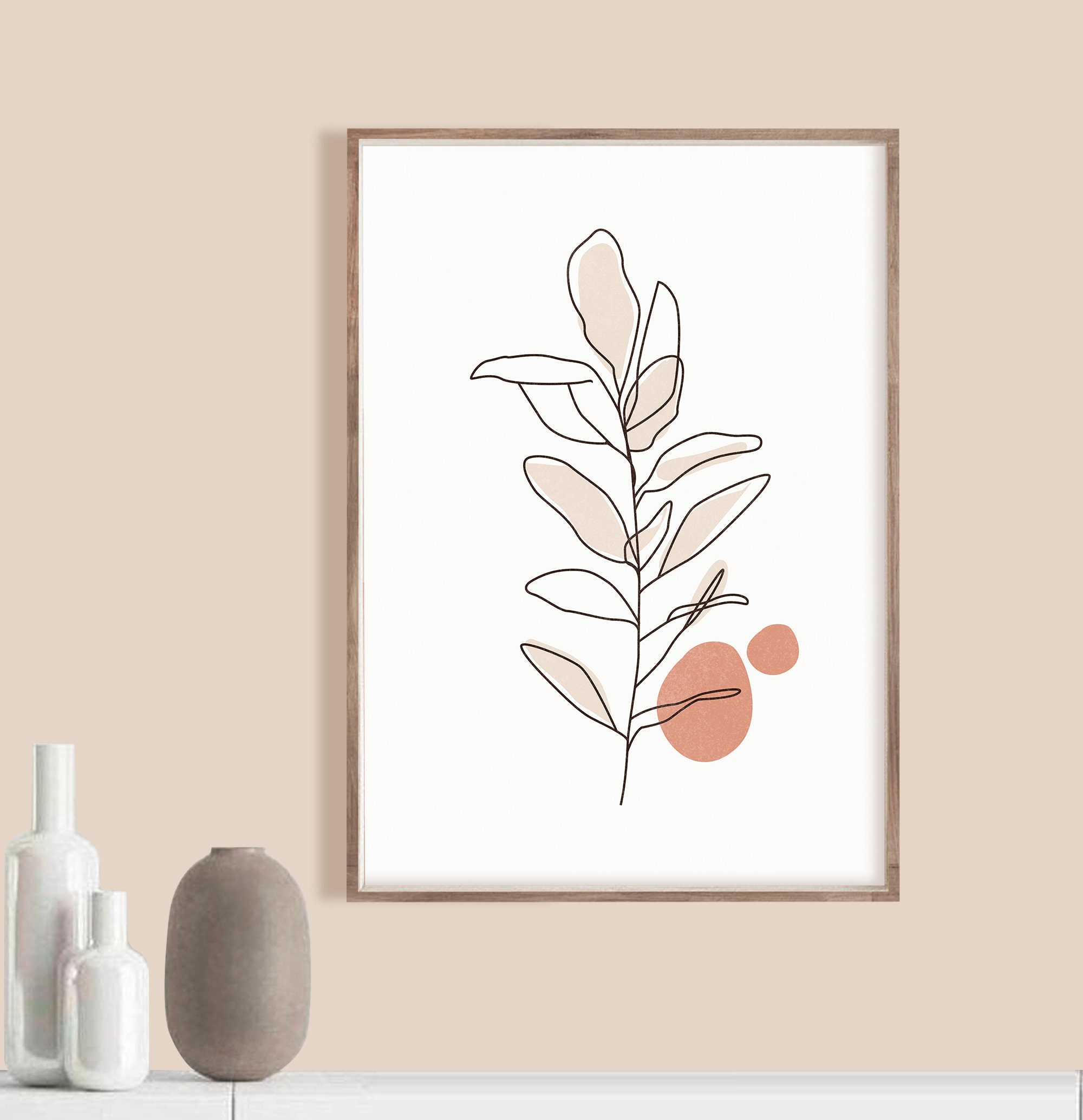 Abstract Botanical Print Set of 3 Minimal Botanical Art Home - Etsy Canada