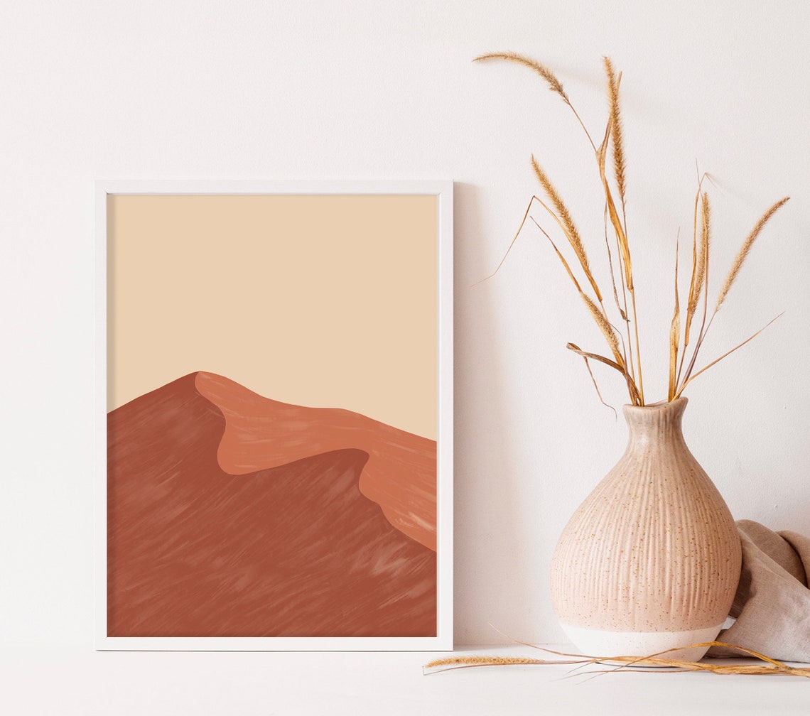 Abstract Desert Art Print Neutral Wall Art Warm Color | Etsy