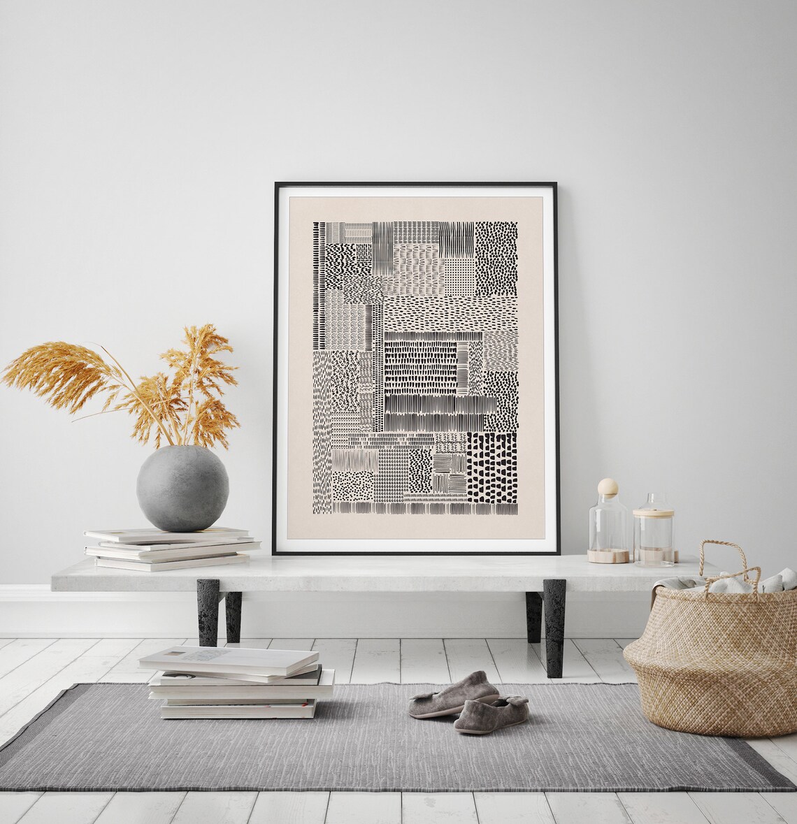 Geometric Minimalist Art Line Art Poster Nordic Graphic Art | Etsy