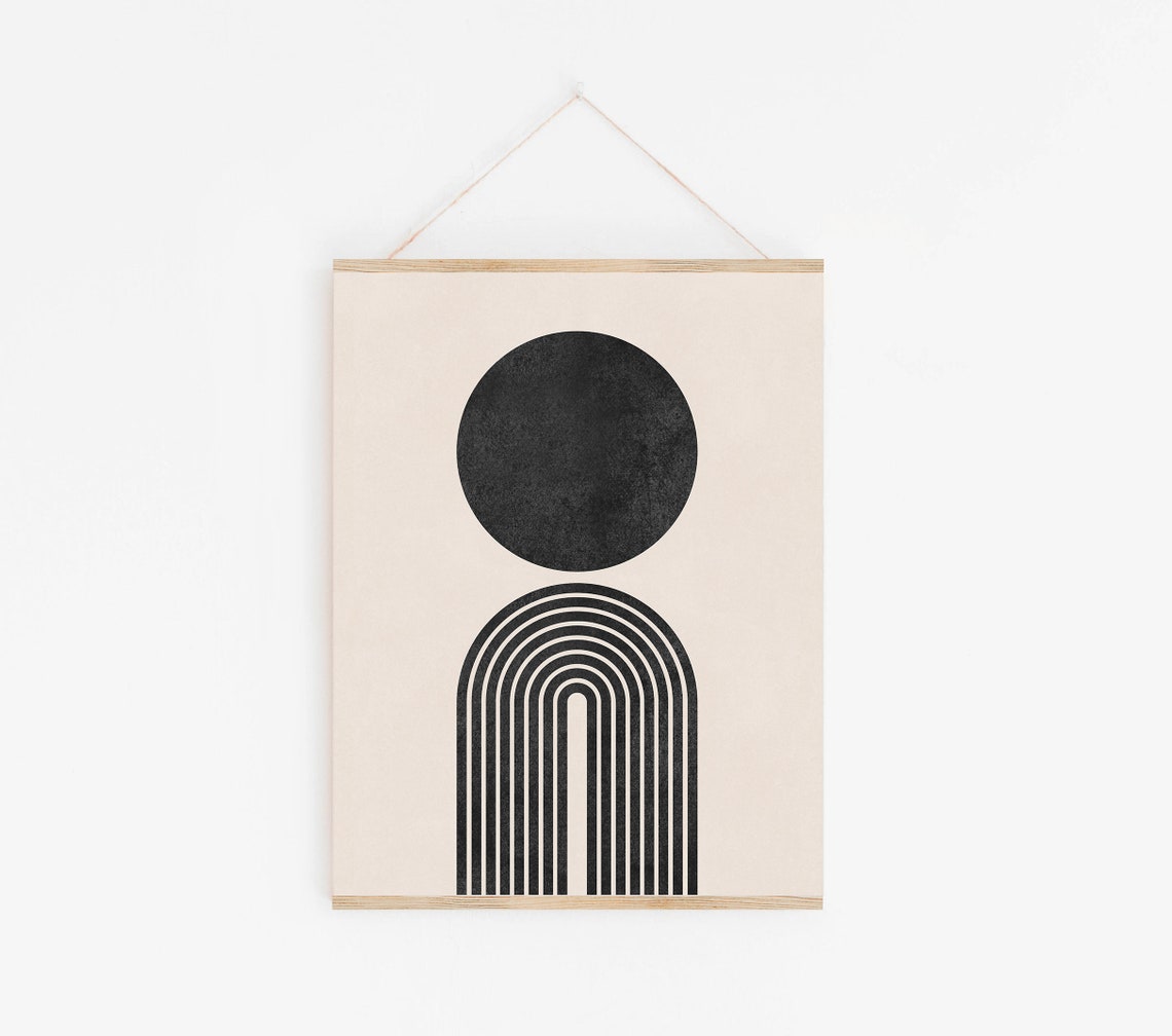 Abstract Line Art Print Downloadable Geometric Printable Wall - Etsy