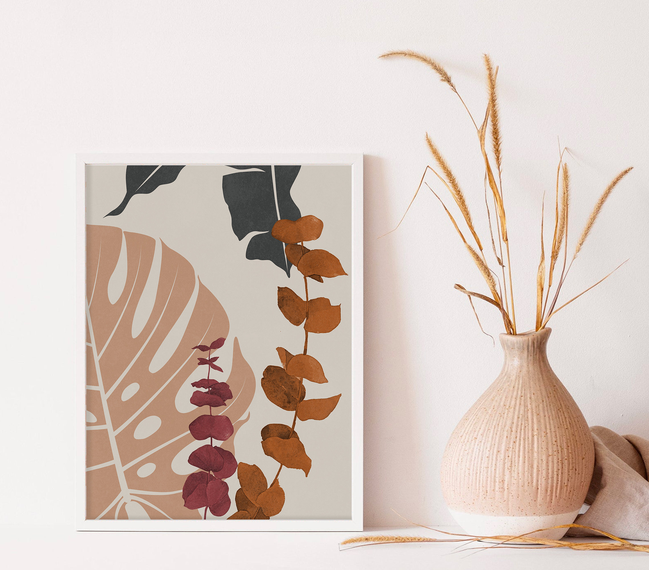 Boho Botanical Art Print Printable Wall Art Boho Wall Decor | Etsy