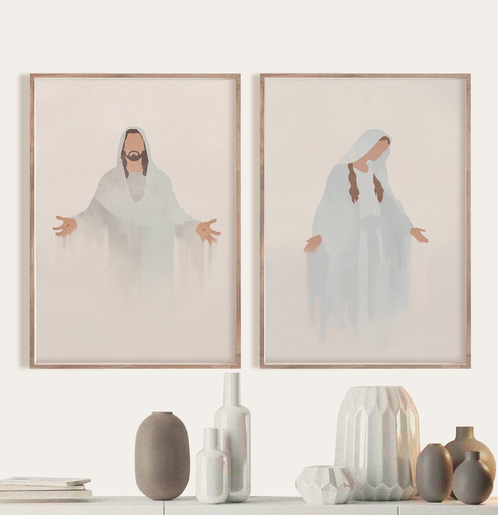 Jesus Picture Digital Download LDS Art Mid Century Modern | Etsy