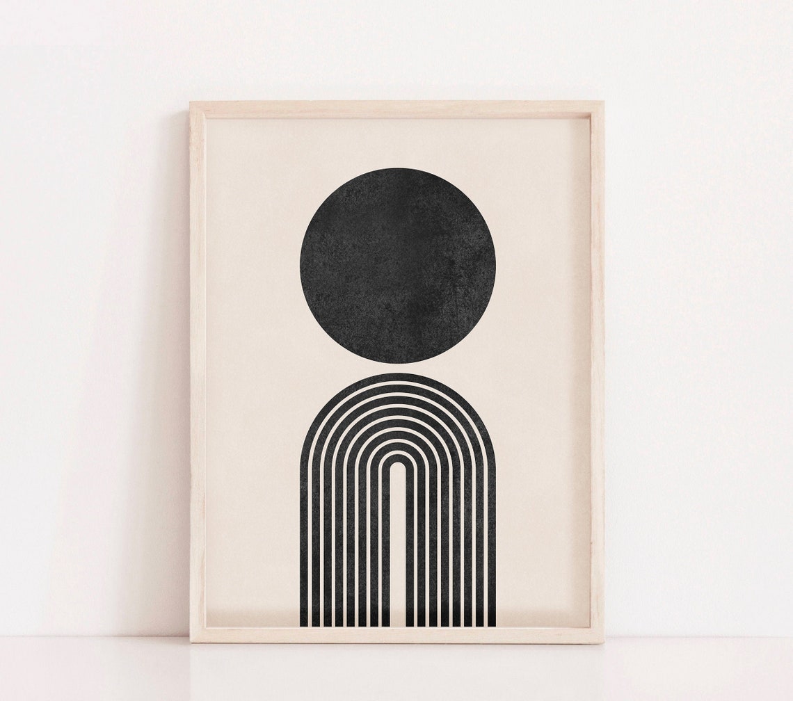 Abstract Line Art Print Downloadable Geometric Printable Wall - Etsy