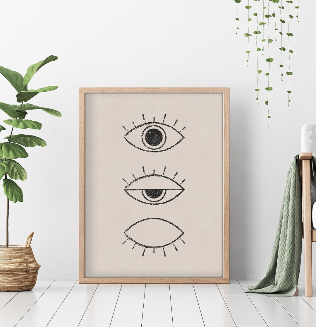 Line Drawing Eye Art Print Minimal Line Art Eye Poster, Eyelash Poster ...