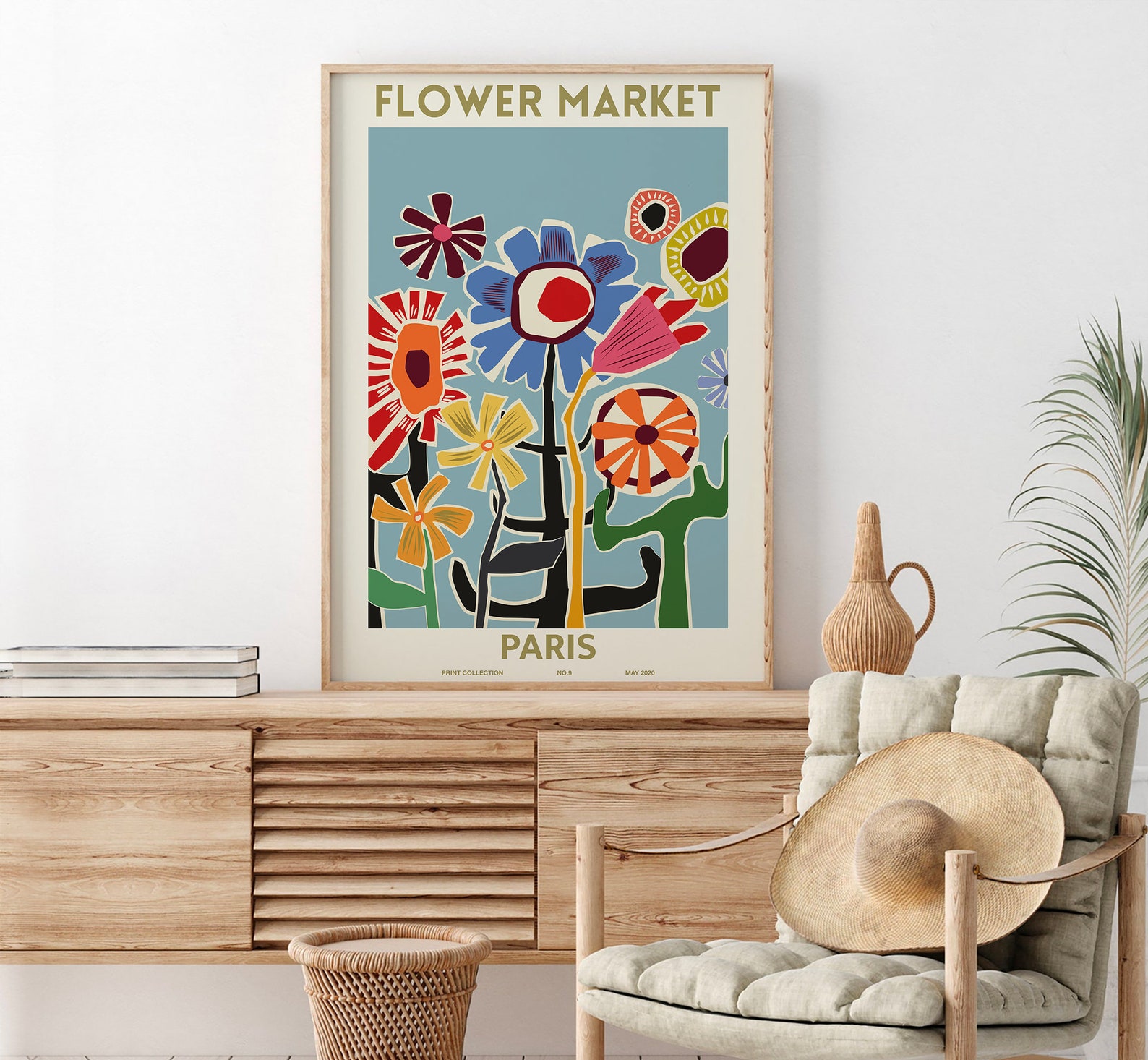 Flower Market Paris Flower Market Print Digital Download | Etsy