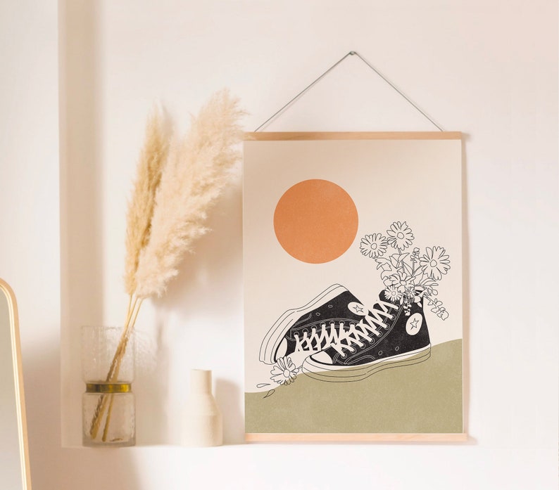 Abstract Landscape Printable Wall Art Converse Print Boho - Etsy