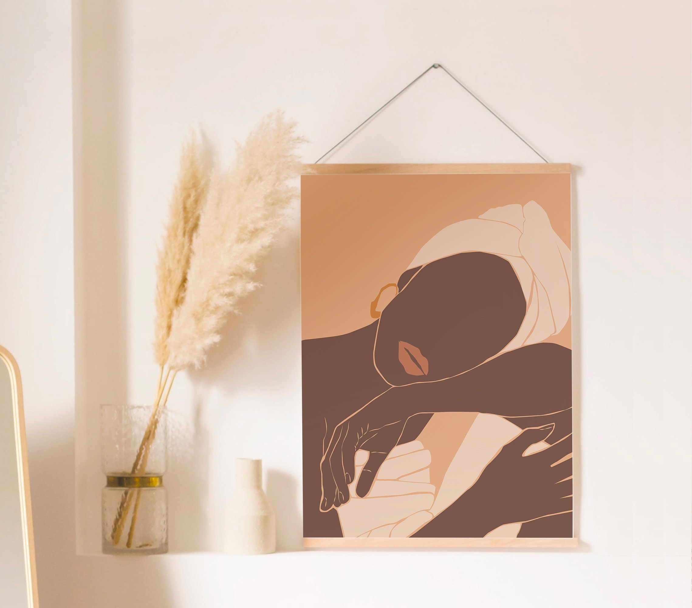 Abstract Woman Portrait Poster Modern Poster Mid Century | Etsy