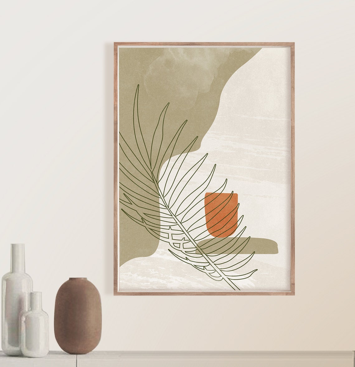 Abstract Botanical Print Set of 3 Boho Botanical Wall Art - Etsy