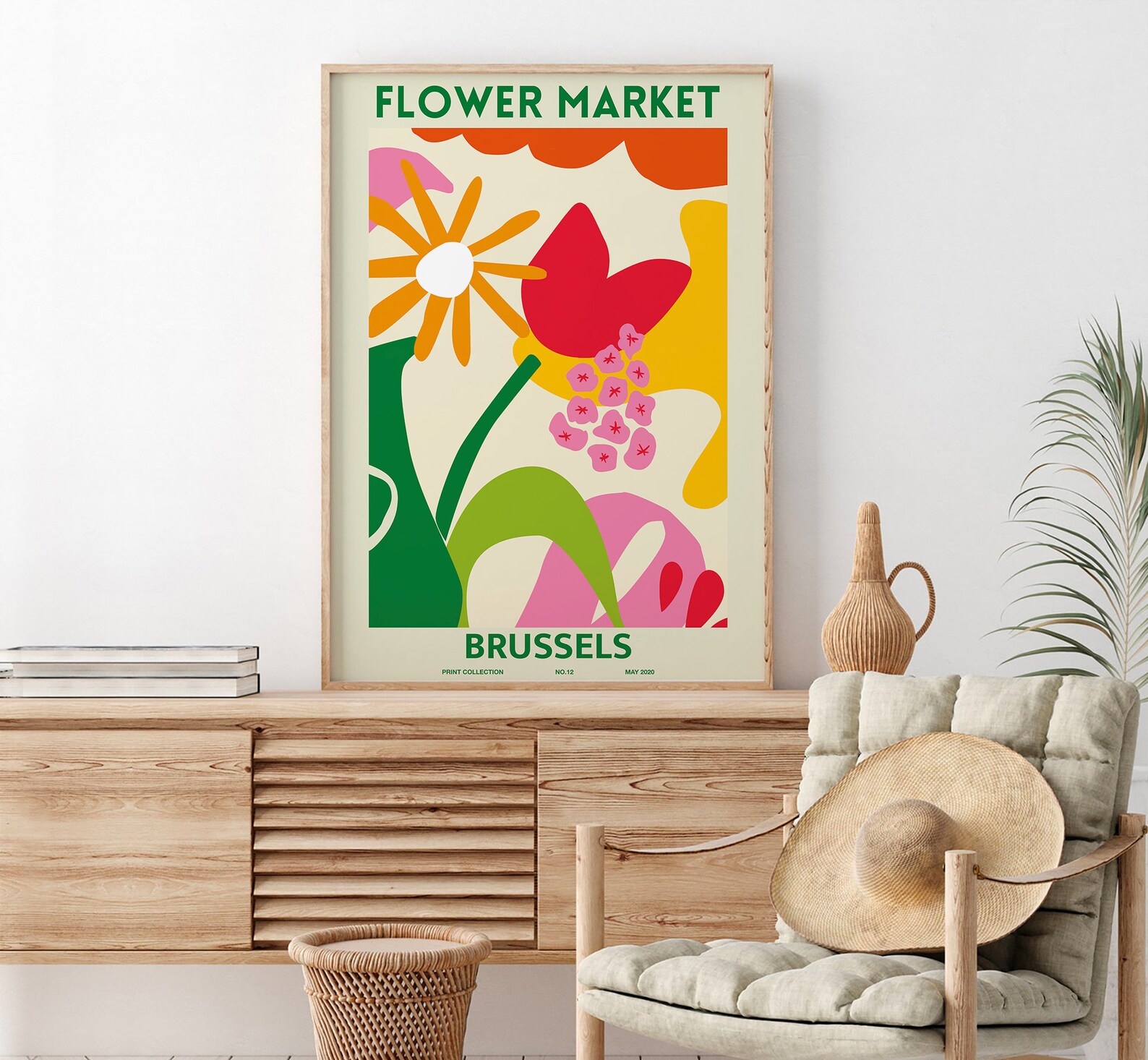Flower Market Poster Florist Gift Brussels Flower Market - Etsy