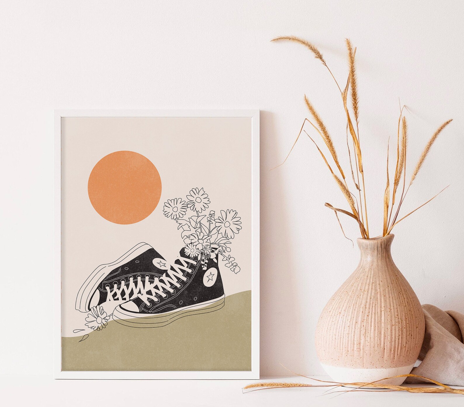 Abstract Landscape Printable Wall Art Converse Print Boho - Etsy