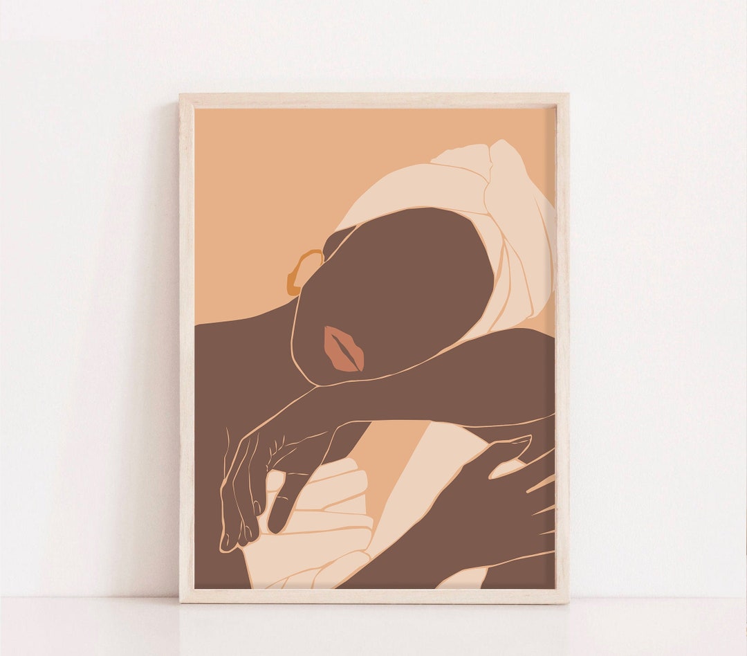 Abstract Woman Portrait Poster Modern Poster Mid Century - Etsy