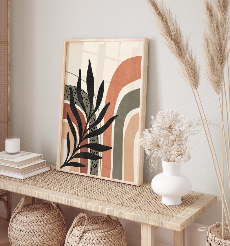 Boho Gallery Wall Set of 6 Prints Abstract Boho Printable - Etsy